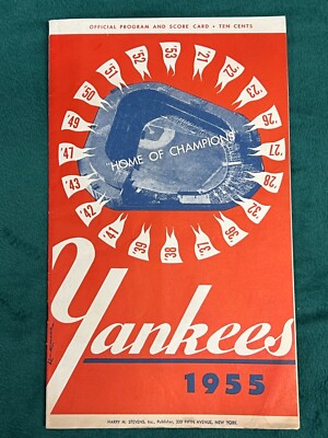 Vintage New York Yankees 1955 Program and Score card | eBay