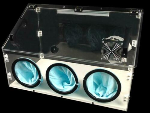 220V Fully Enclosed Electric Grinding Table Polisher Dust Box Acrylic ...