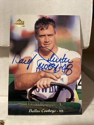 Daryl “MOOSE” Johnston -Syracuse- Dallas Cowboys Autographed Card | eBay
