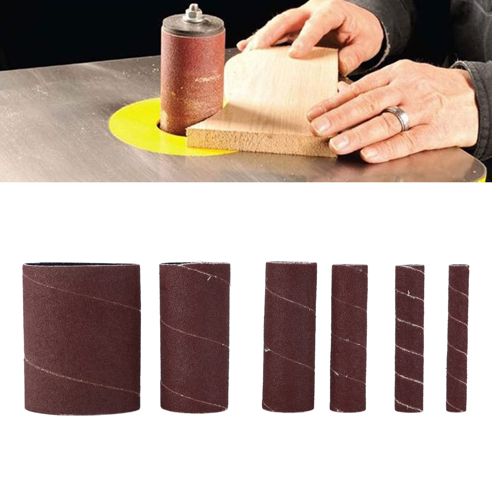 6X Sandpaper Sandpaper Roll Sanding Sleeves Wood Sanding Metal Rust HL ...