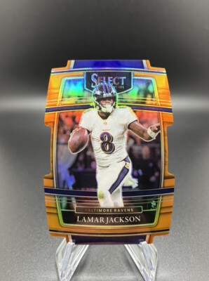 Lamar Jackson 2021 Select Concourse Orange Die Cut /249 SP RAVENS | eBay