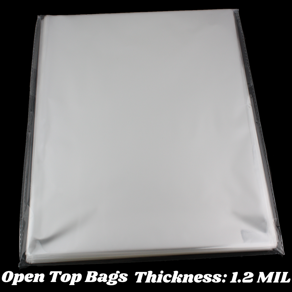 10x13 CLEAR BAGS Large Plastic Packaging Top Open Flat Packing T-Shirt ...