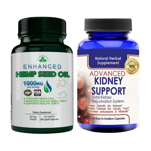 Hemp Seed Oil Healthy Skin Nails Joint Supplements & Kidney Cleanse ...