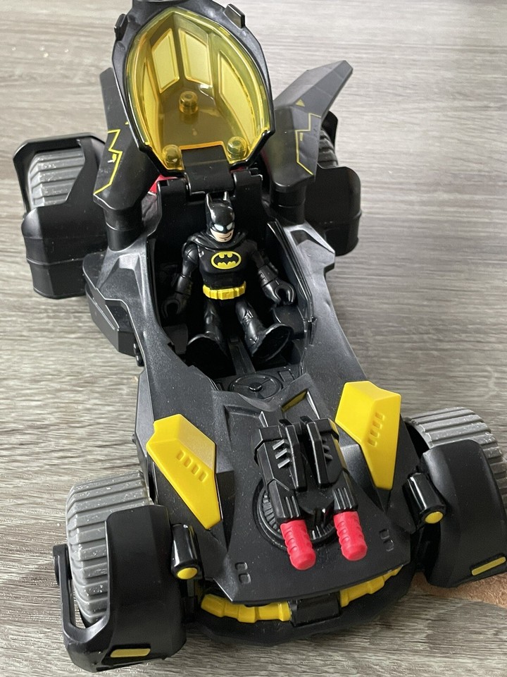 🔥 Imaginext • DC Super Friends Fisher Price Batmobile Black Batman Toy ...