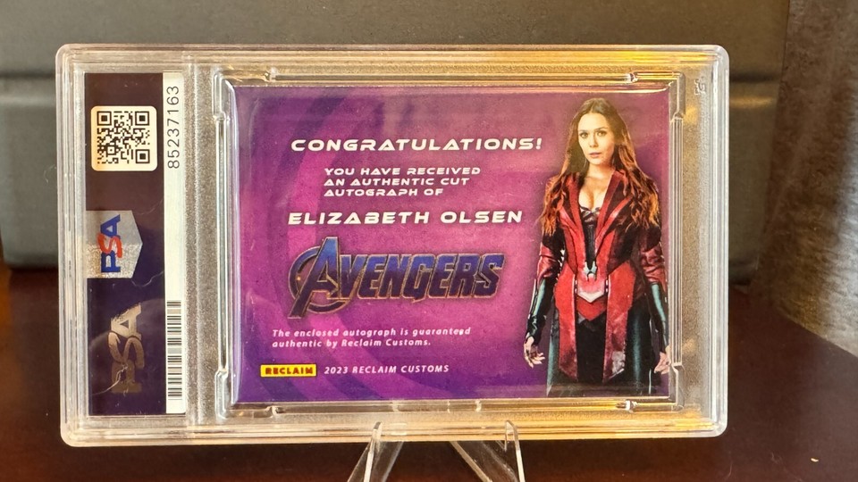 Elizabeth Olsen "Avengers" Custom Signature Cut Autograph Card (PSA) | eBay