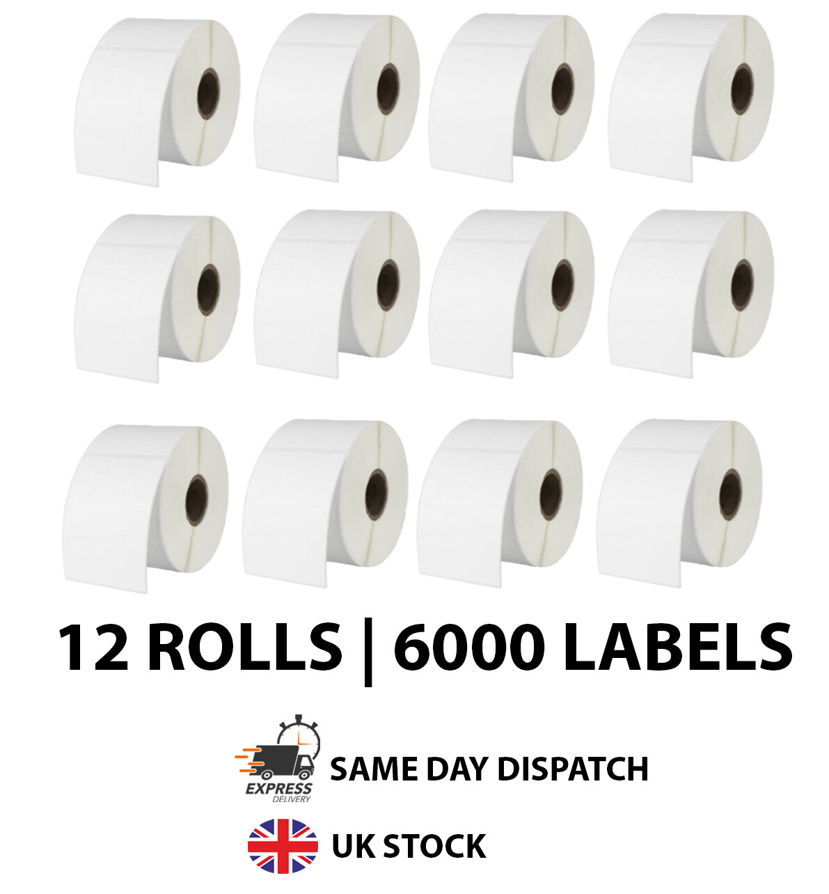 6X4 LARGE SELF ADHESIVE SHIPPING LABELS THERMAL ADDRESS STICKERS 150MM ...