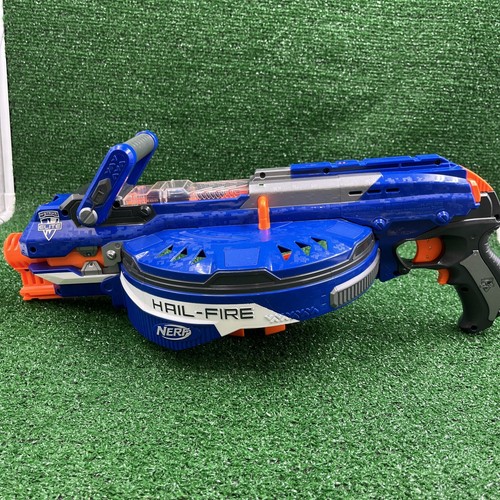 Nerf N Strike Elite Hail-Fire Blaster Blue Orange 2011 Hasbro Works ...