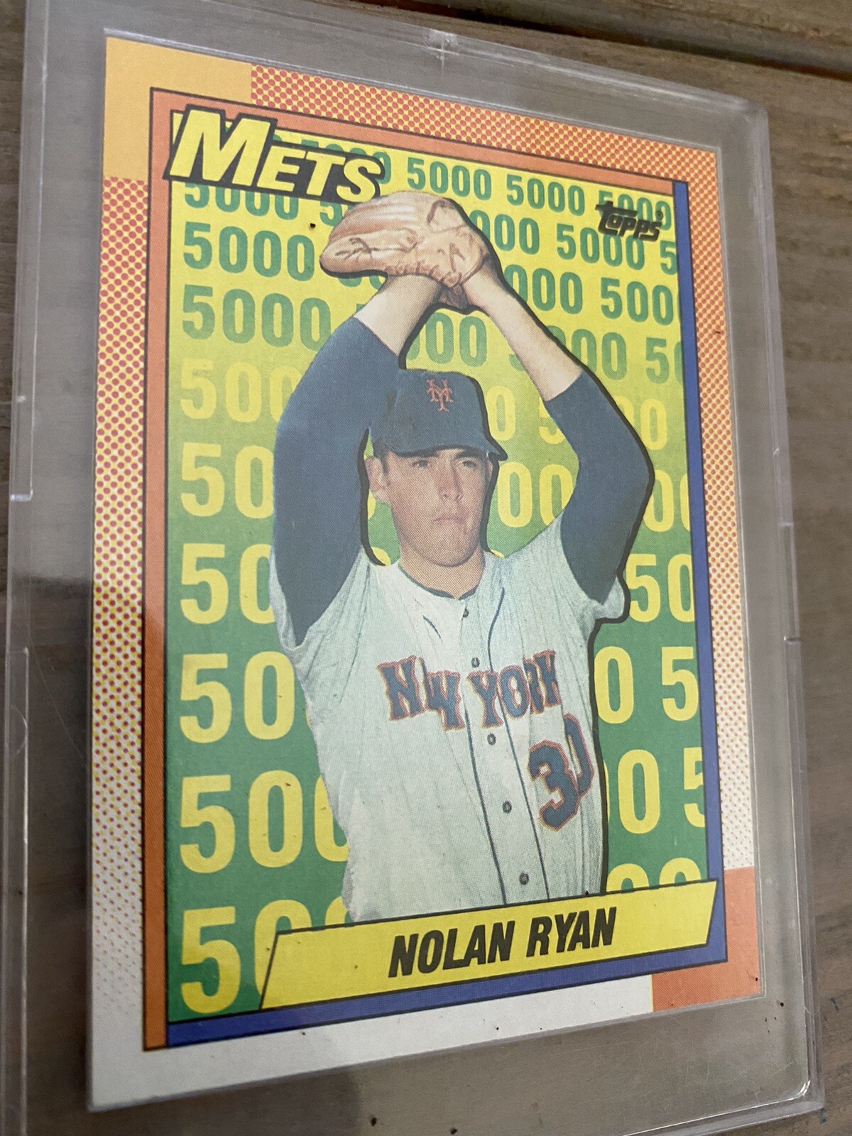 1990 Topps Nolan Ryan New York Mets RARE 5,000 Strikeout card. Hall Of ...