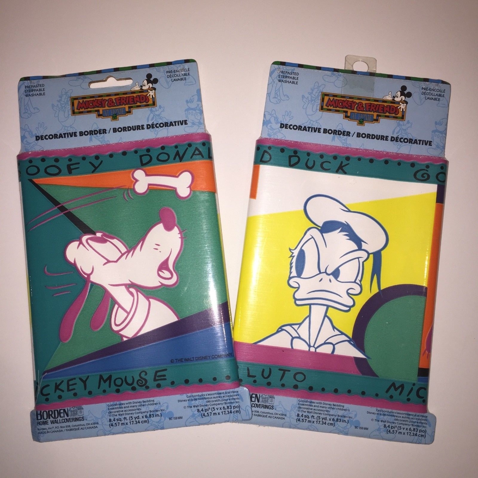 VTG Borden Mickey Mouse Friends Goofy Pluto Wall Border Decorative ...