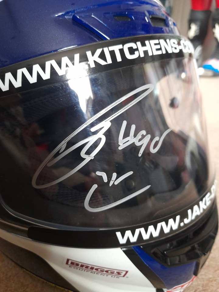 Race Worn Motogp Jake Dixon British Superbike Helmet Royal Air Force ...