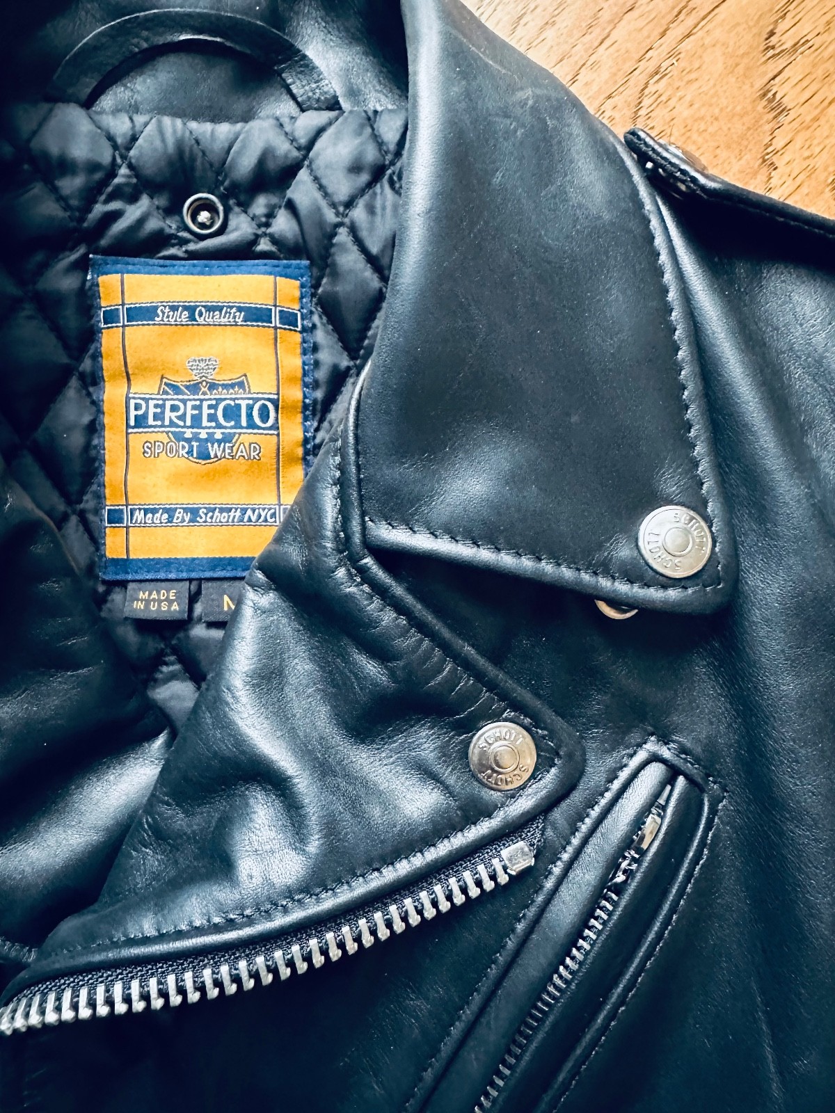 Women's Schott 137 Leather Jacket M - Gem