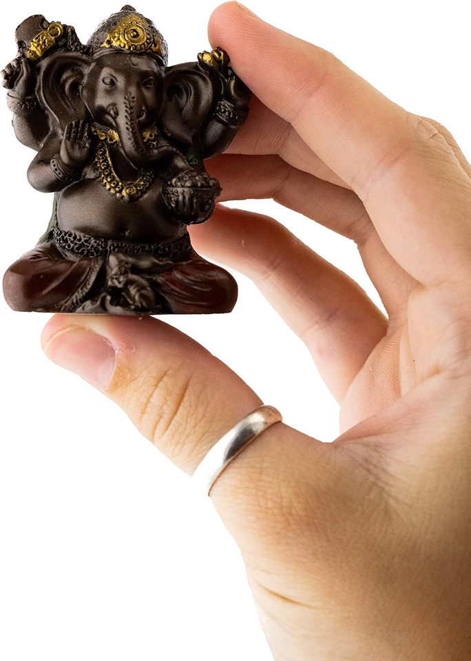 Mini Ganesh Statue - Ganesha Lord of Success Sculpture in Premiu | eBay