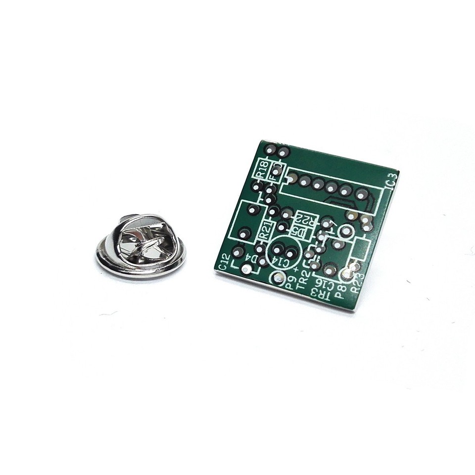 Square Circuit Board Lapel Pin Badge Brooch PCB Geeky Geek Computer ...