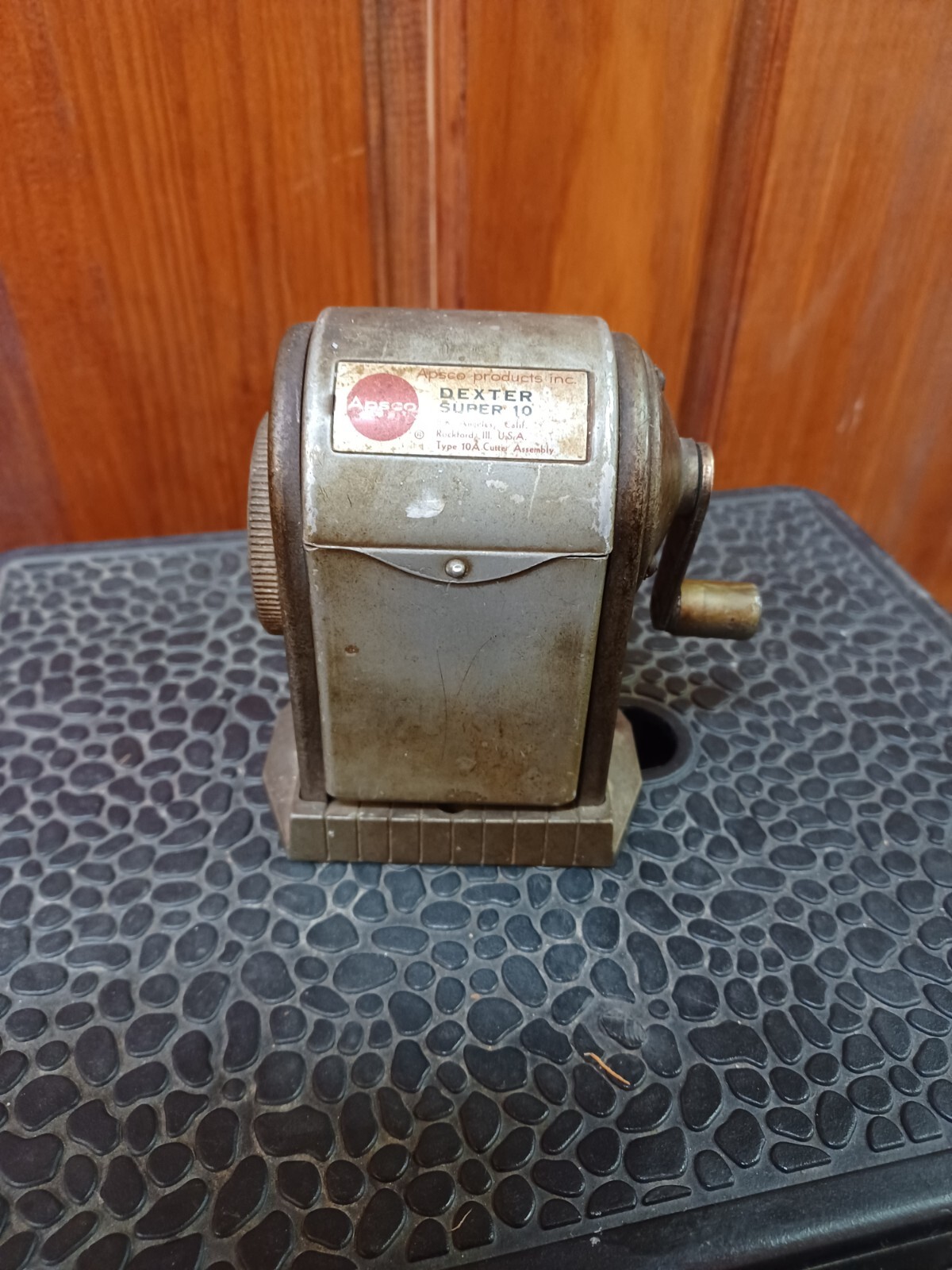 Vtg Apsco Dexter Pencil Sharpener Super 10 Desk Wall Mount 6 Hole | eBay