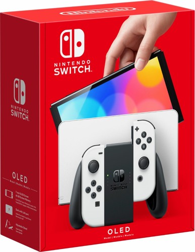 🔥Brand NEW Nintendo Switch OLED 64GB Model Console + White JoyCon FeDex ...