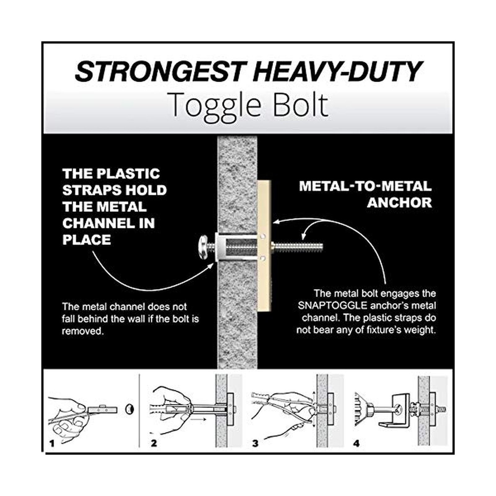 3/16-24 UNC Toggle Anchors TOGGLER SNAPTOGGLE BA Toggle Anchors - Zinc ...