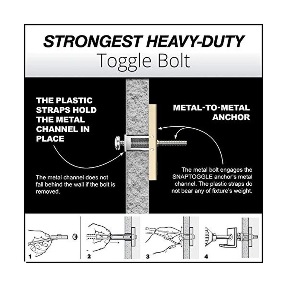 TOGGLER SNAPTOGGLE BB Toggle Anchor, Zinc-Plated Steel Channel, Made in ...