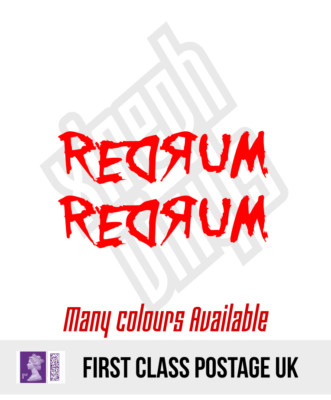 2 x Redrum Murder vinyl sticker decal car halloween killer window ...