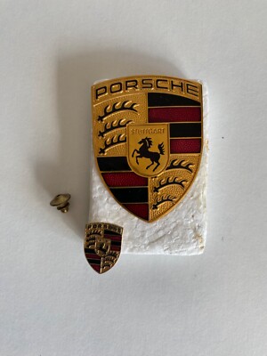 Genuine Porsche Hood Metal Emblem Badge With Logo Lapel Pin | eBay