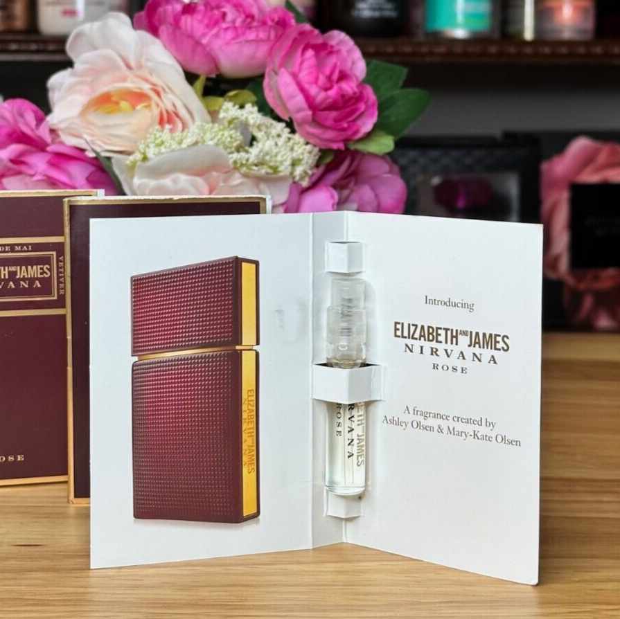 4 Elizabeth & James Nirvana Rose de Mai EDP Perfume Sample Spray Vials ...