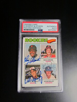 1977 Topps Dale Murphy Rookie Signed Baseball Card PSA Encapsulated | eBay