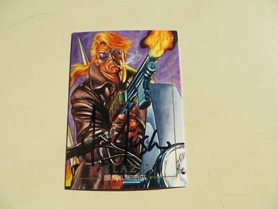1992 MARVEL MASTERPIECES 1ST SERIES BLAZE GHOST RIDER CARD SIGNED JOE ...