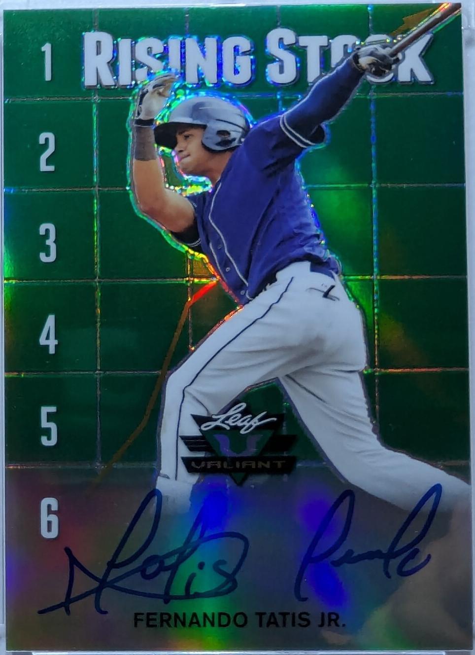 2018 Leaf Valiant - Rising Stock Fernando Tatís Jr. #RS-FT1 Green /99 ...