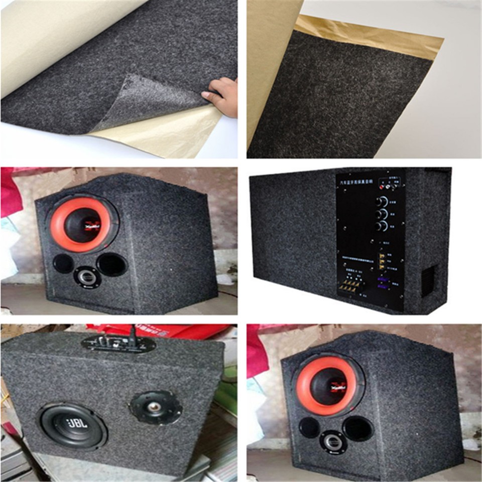 Speaker Black Felt Cloth Self-Adhesive Covering Car Woofer Fabric Hi-Fi ...