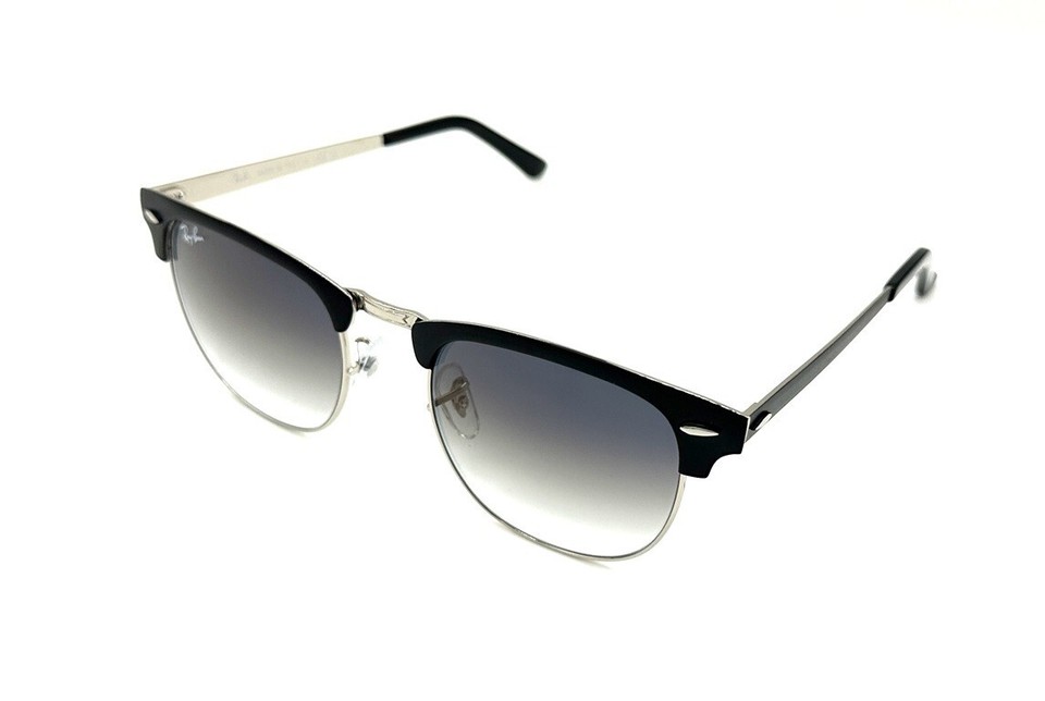 Ray Ban Clubmaster Metal Frame Black/Grey Gradient Lenses RB3716 9004/ ...