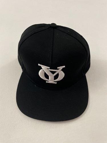 YO Embroidered Graphic Black Adjustable Snapback Cap Hat One Size | eBay