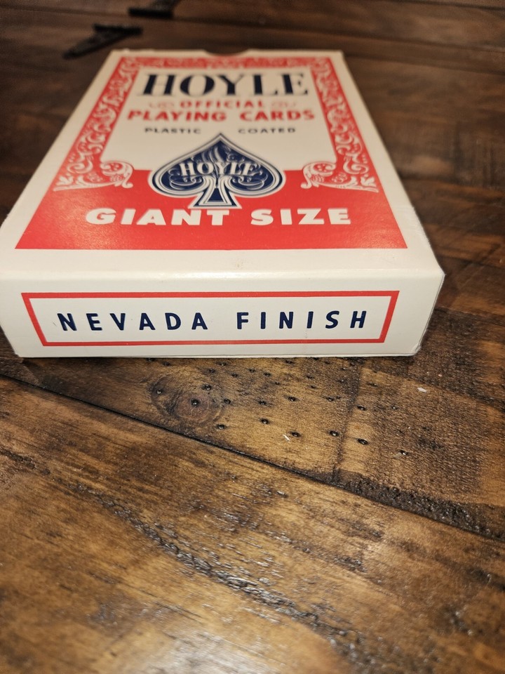 VINTAGE Hoyle Offical Playing Cards Giant Size Plastic Coated Nevada ...