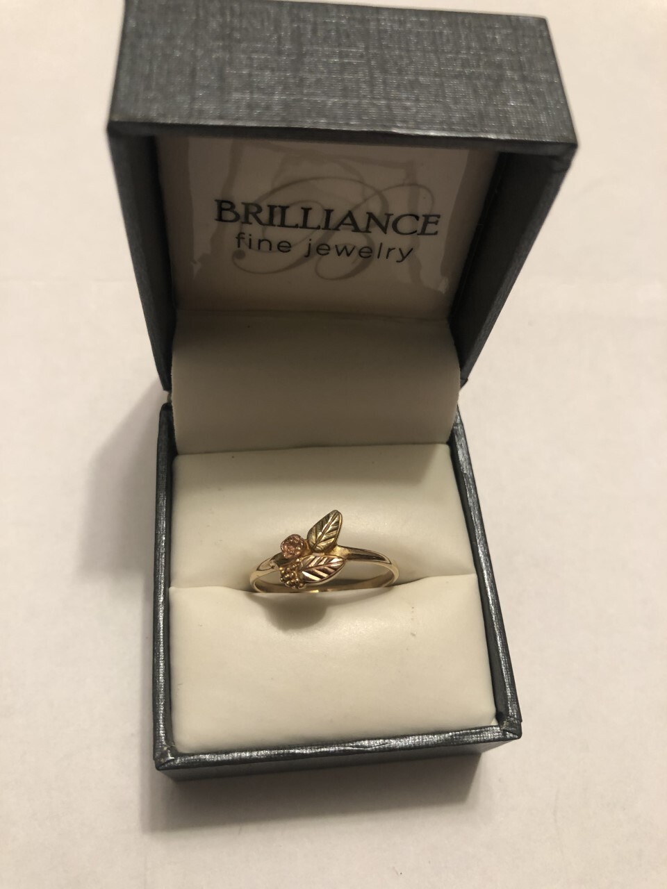 STAMPED 10k C CO BLACK HILLS GOLD GRAPE LEAF TRI COLO… - Gem