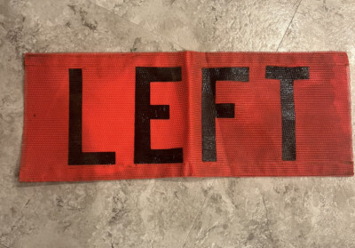 Used Left Construction Mesh Road Sign 9”x23” | eBay