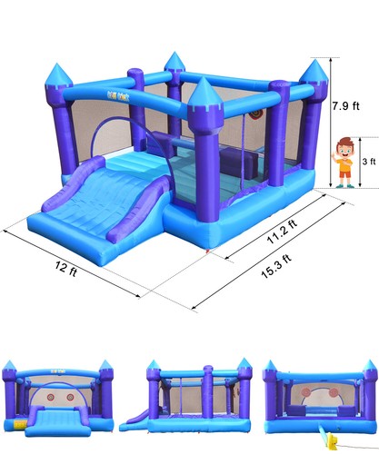 15ft x 12ft Inflatable Bounce House Blow up Bouncy Castle Jump House ...