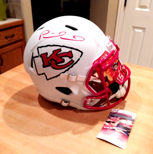 PATRICK MAHOMES JSA SIGNED AUTOGRAPHED FULL SIZE HELMET K.C. CHIEFS MVP ...