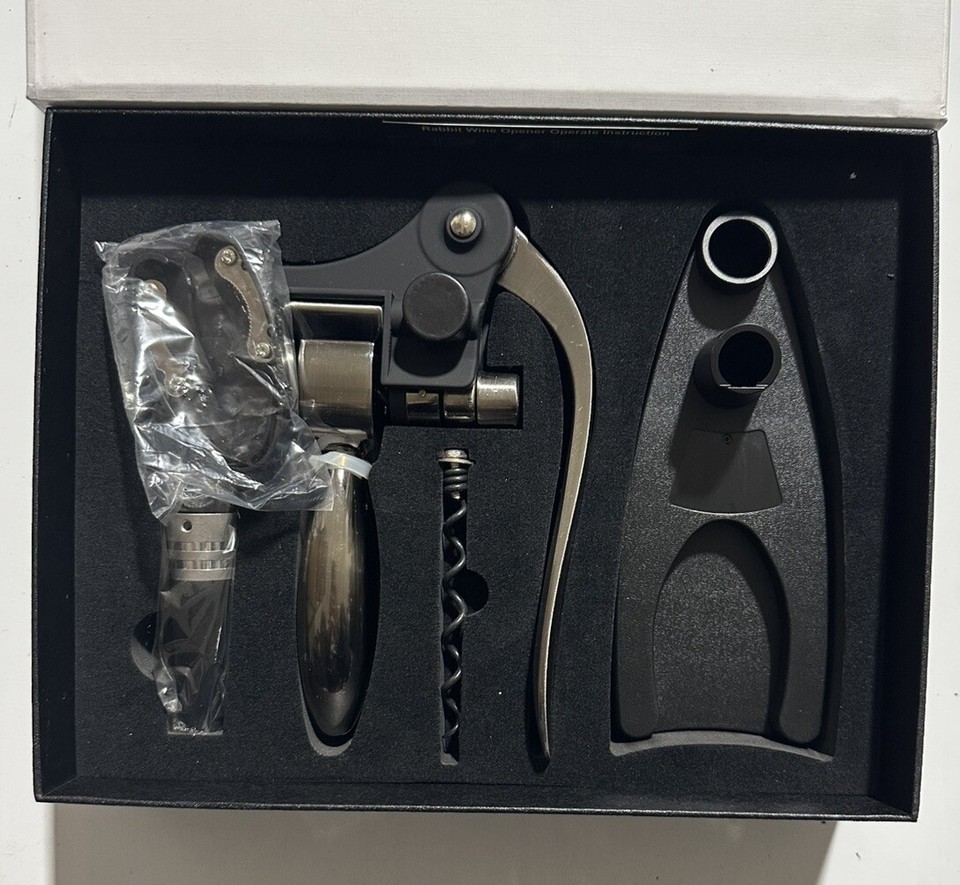Wine Bottle Opener Corkscrew Set Wine Opener Kit With Foil Cutter Gift ...