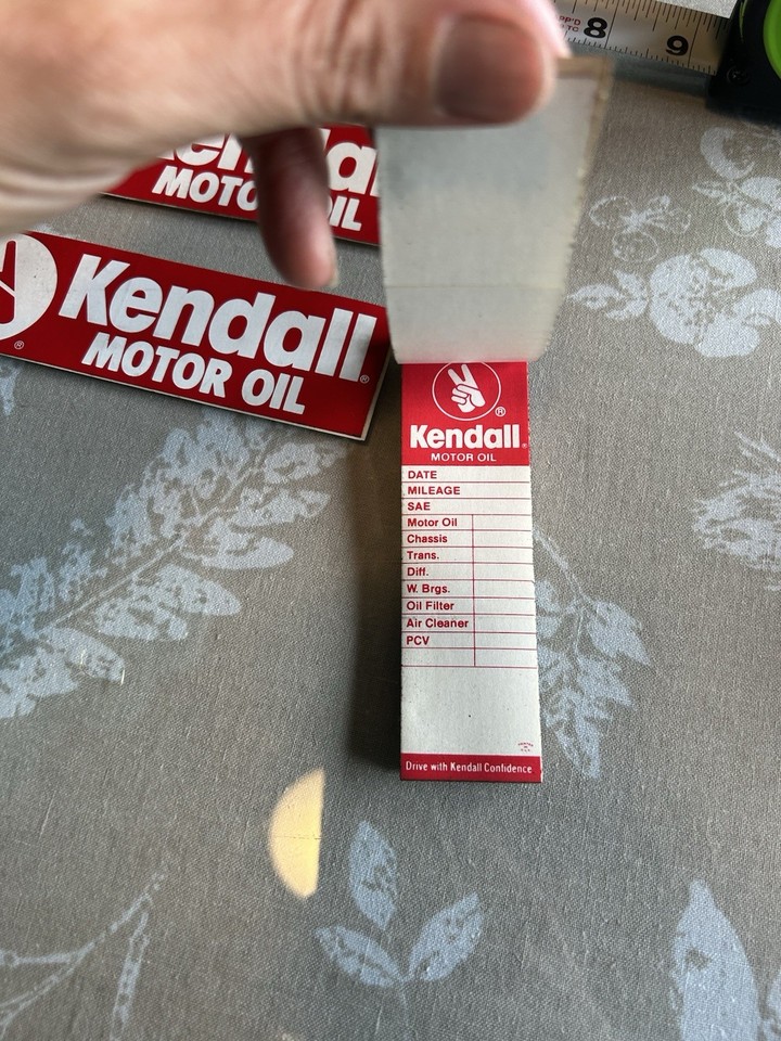 KENDALL Motor Oil - Vintage 1970's 80’s Racing Decal/Sticker & Door Jam ...