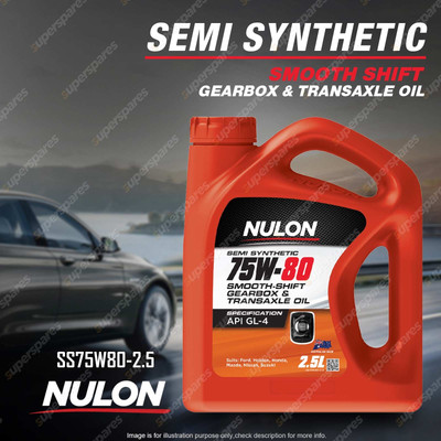 Nulon 75W-80 Smooth Shift Manual Gearbox and Transaxle Oil 2.5L SS75W80 ...