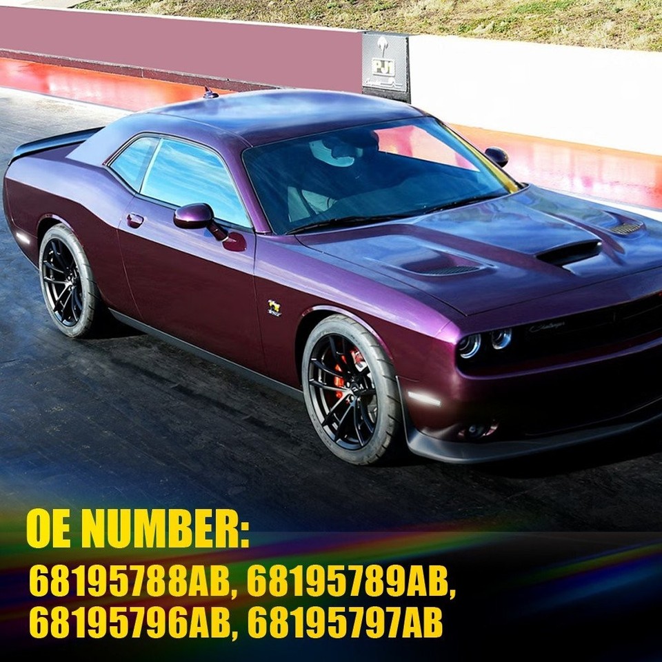 Front Rear LED Side Marker Light Smoked Len White For 2015-2023 Dodge ...