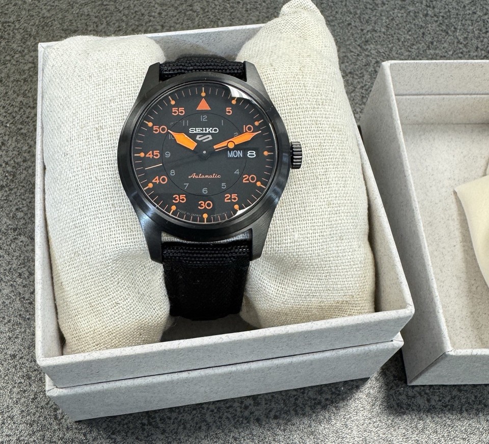 SEIKO 5 Automatic Nylon Band 40mm Black Dial Men’s Watch SRPH33 24 ...