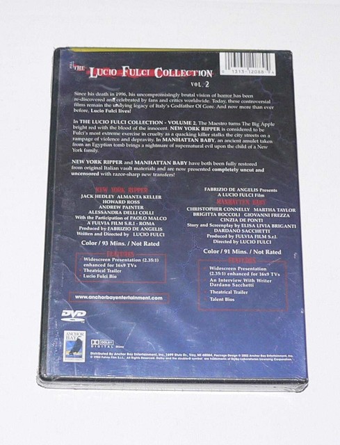 The Lucio Fulci Collection Vol. 2: Manhattan Baby/New York Ripper (DVD ...