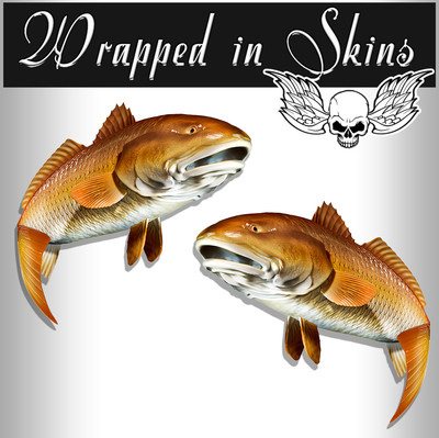 Fish Decals RED FISH Stickers Redfish Vinyl Tackle Box RV Graphics AFP ...