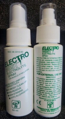 Electro mist electrolyte spray for TENS / Stem Devices. Muscle ...