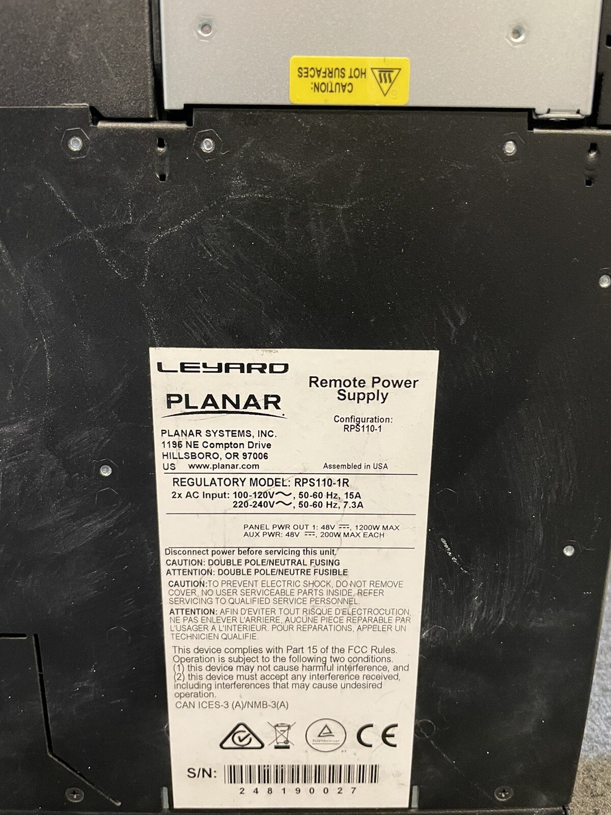 Planar RPS110-1R REMOTE POWER SUPPLY CLARITY MATRIX G3 | eBay