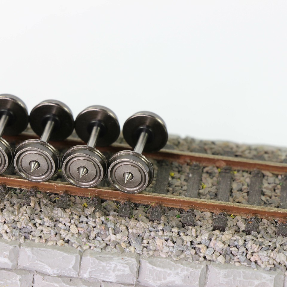 12pcs HO Gauge 1:87 33" Metal Wheels for Model Train DC Wheel Set New ...