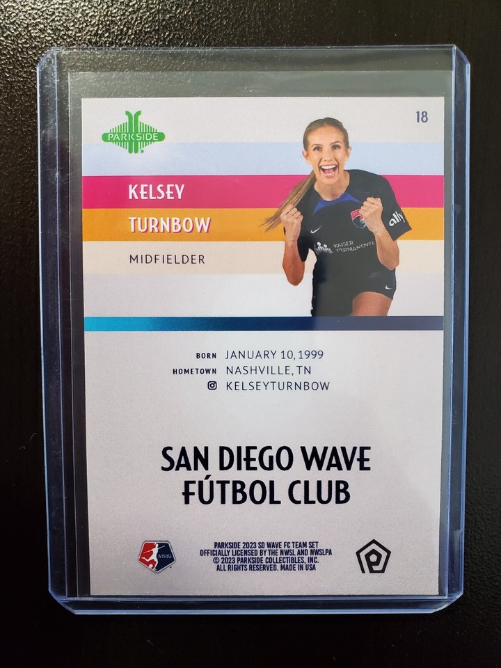 2023 Parkside San Diego Wave Team Set - KELSEY TURNBOW Card #18, SD ...