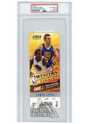 Stephen Curry Autographed 2014 NBA WCF Game J Ticket PSA/DNA | eBay