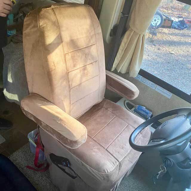 Nice 16 0unce Velour Motorhome,RV Captain Chair Seat Covers Fits Beaver ...