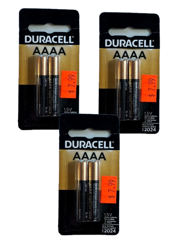 Duracell AAAA Alkaline Batteries ( MX2500, E96, MN2500, LR8D425, 25A ...