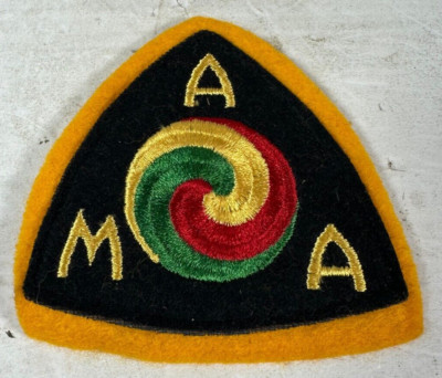 VINTAGE OLD AMA AMERICAN MOTORCYCLIST ASSOC JACKET PATCH ON FELT EMBLEM ...
